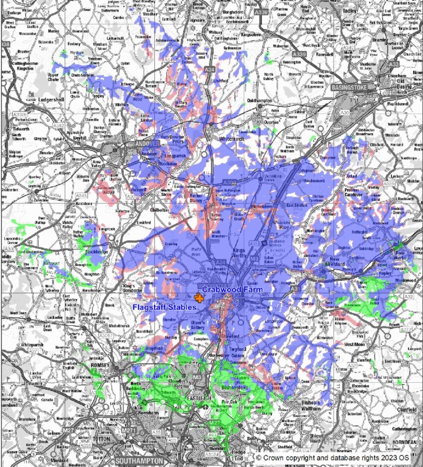 Signal coverage comparison – Winchester DAB Limited